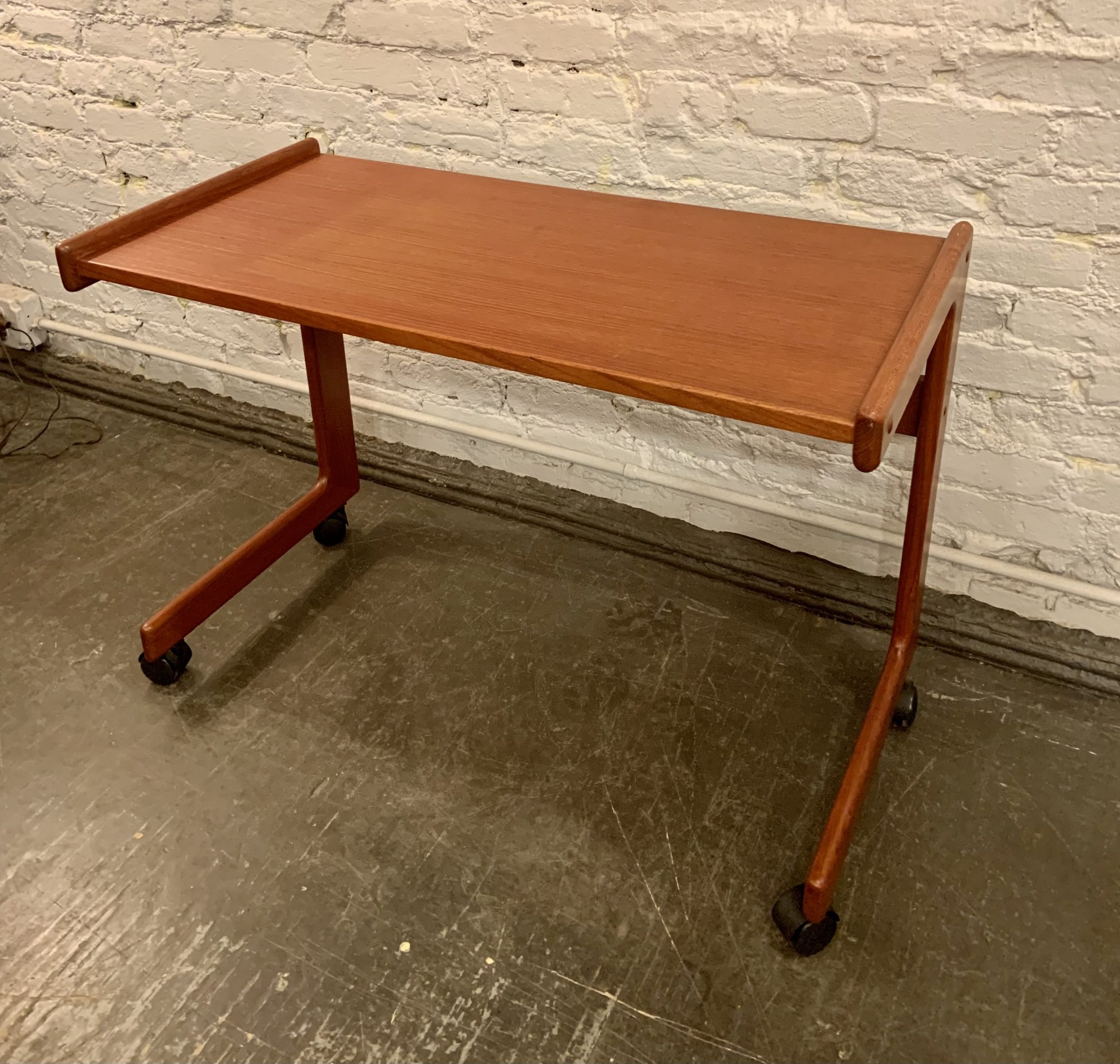Cantilevered Teak Typing Table from Denmark – Mid-Century Modern ...