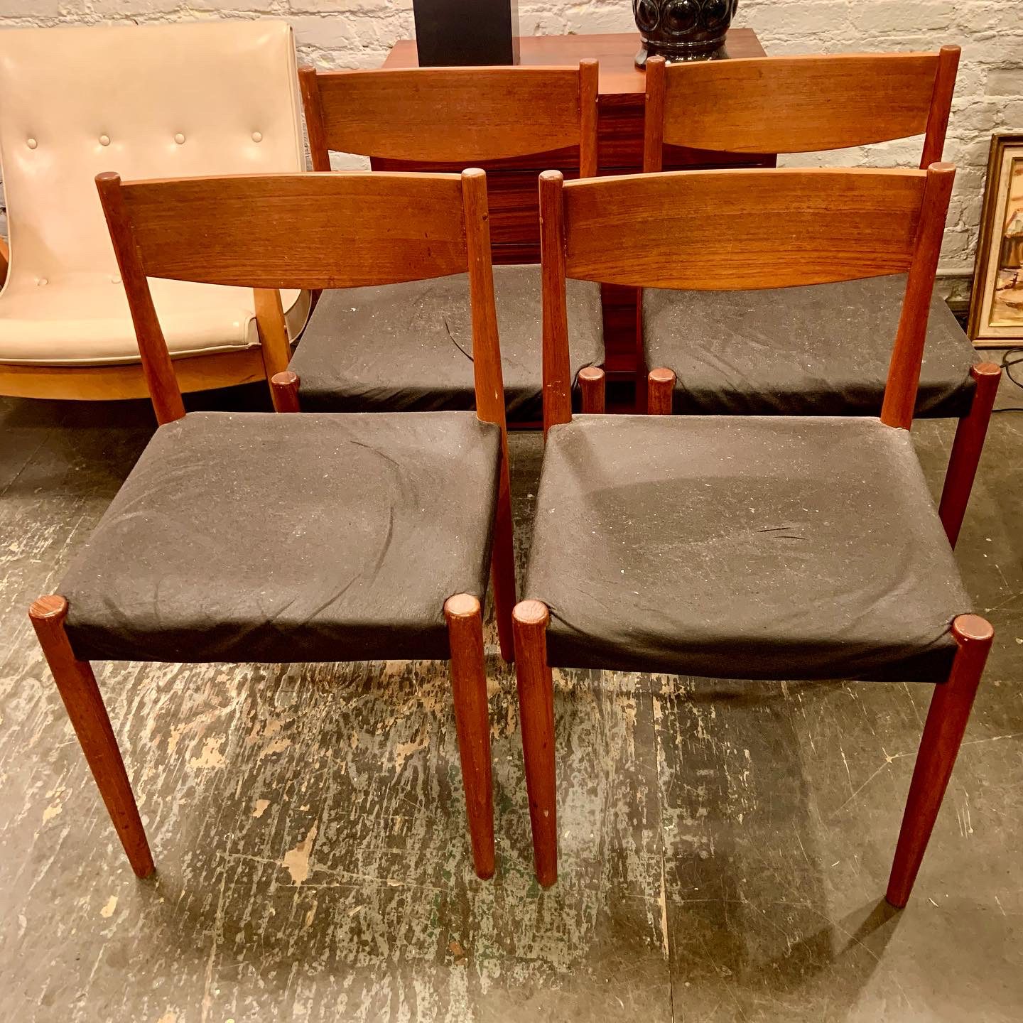 Teak Dining Chairs by Poul Volther for Frem Rojle, Denmark – Mid ...